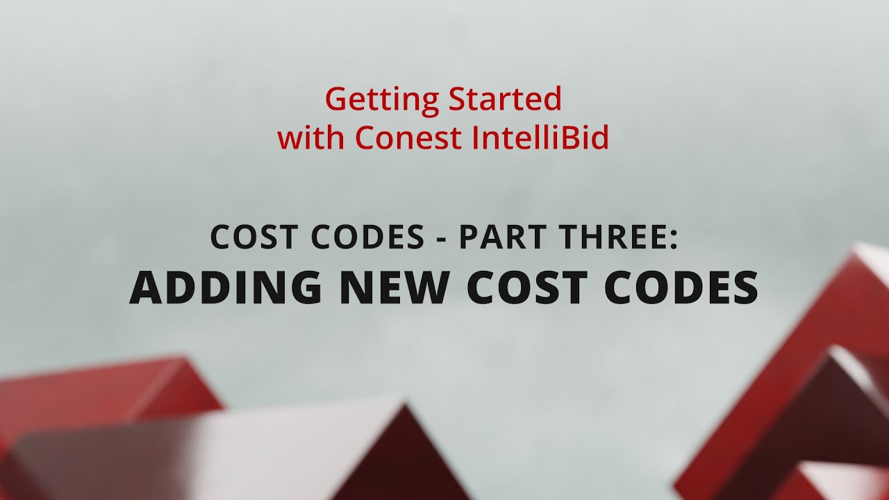 Cost Codes - Part Three: Adding New Cost Codes