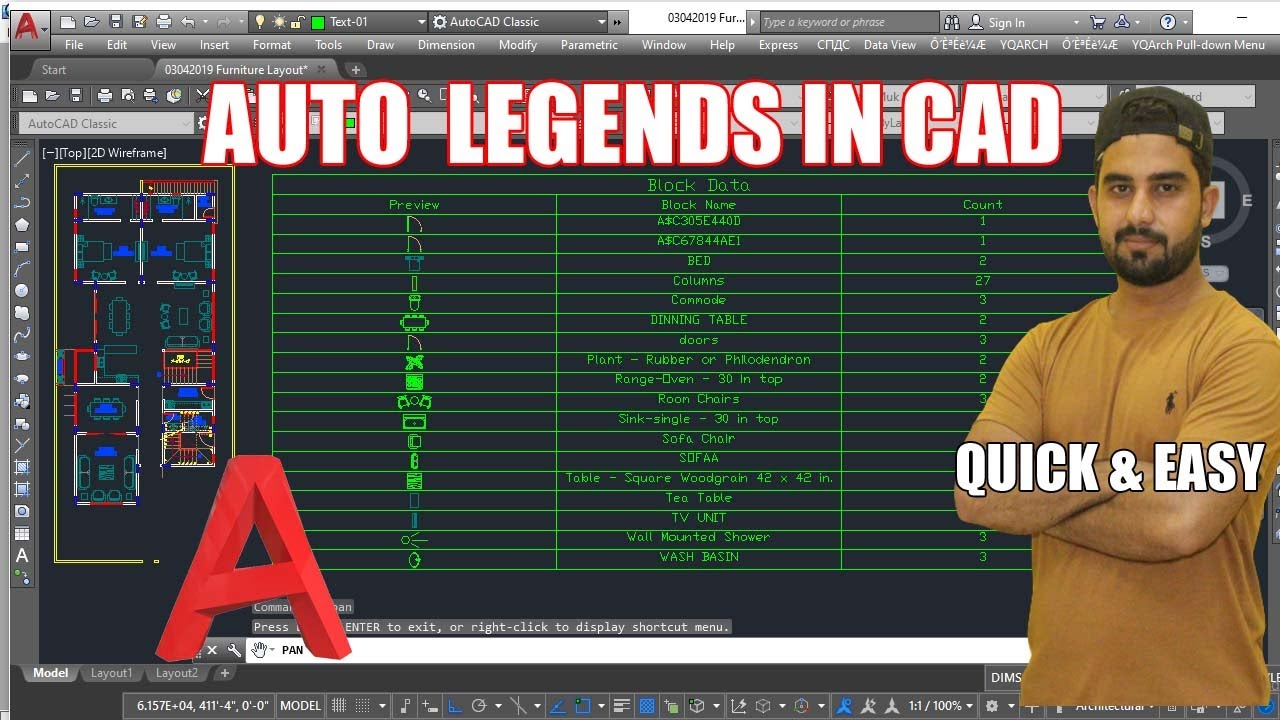 AutoCAD Create Blocks Legends Table Quickly Using LISP|AutoCAD Tutorial