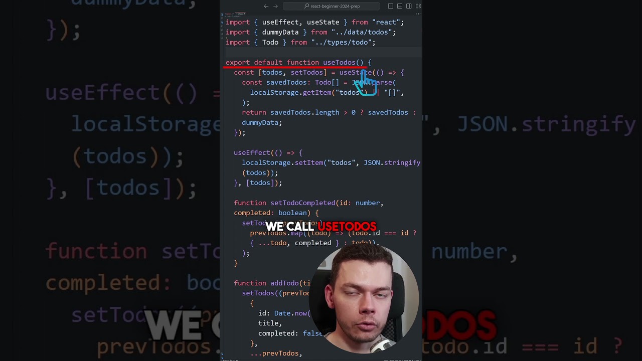 Separate Logic From UI In React (Hooks) 💡 #reactjs #reactdeveloper #frontend #frontenddeveloper