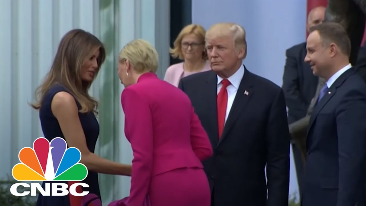 President Donald Trump Gets Snubbed By Poland’s First Lady Agata Kornhauser-Duda | CNBC