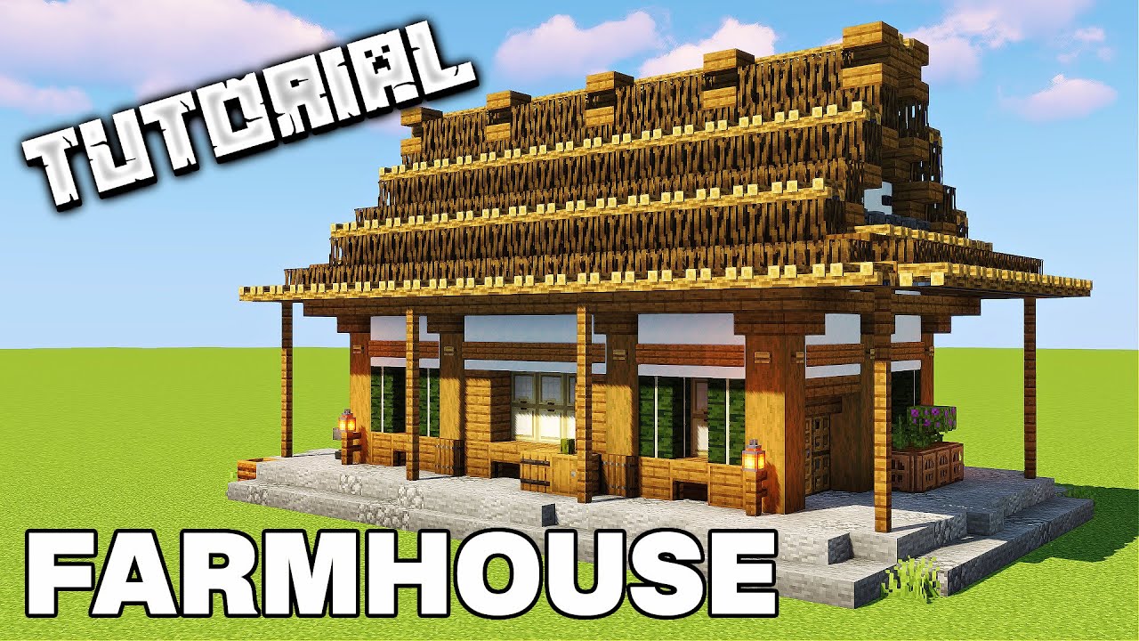 Japanese Farmhouse | Minecraft Tutorial - マイクラビルダーズ