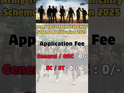Army 10+2 Technical Entry Scheme Notification 2025#army#tes