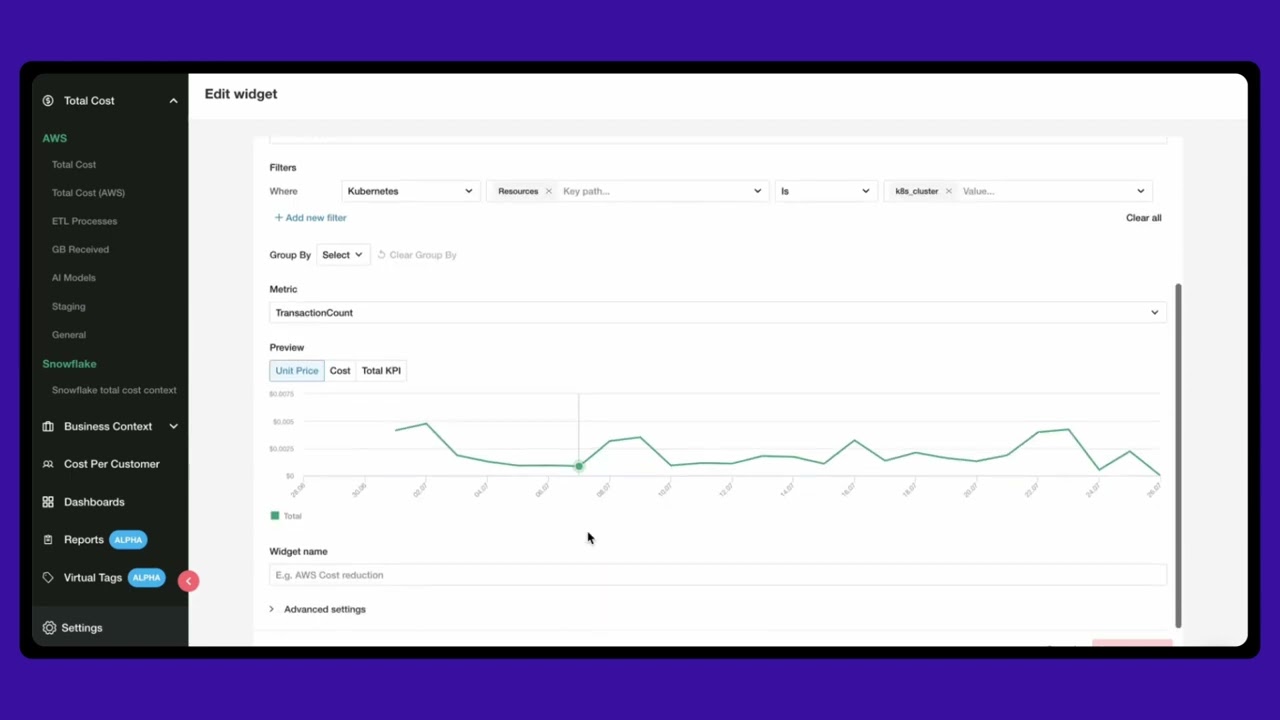 Finout presents: The Ultimate FinOps Widget