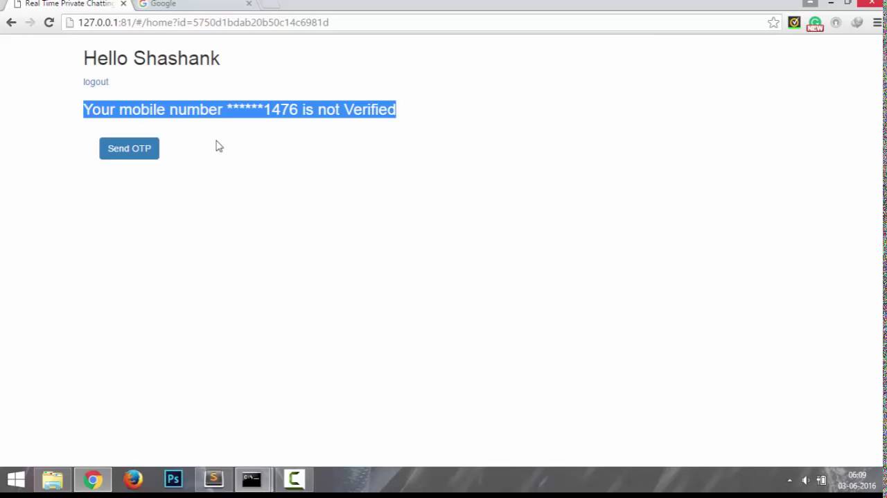 NodeJs Sms Verification Script