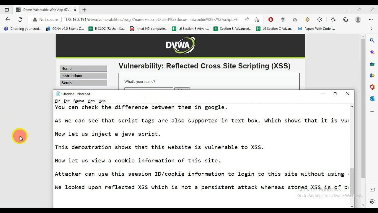 Live Demo of XSS Attack (Reflected & Stored) on DVWA