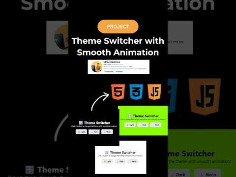 How to Create a Dark Mode Switch with HTML, CSS, JavaScript π | Mini Project 2025 | #shorts