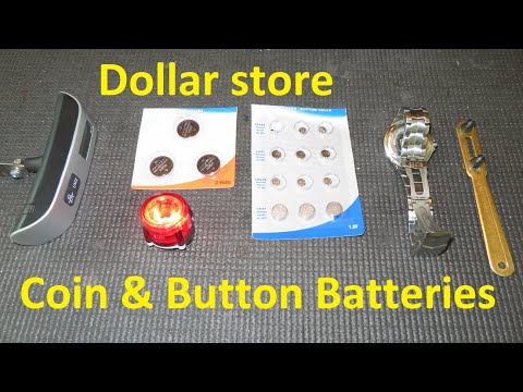 Coin & Button lithium batteries from Dollar store. CR2032 with CR2025