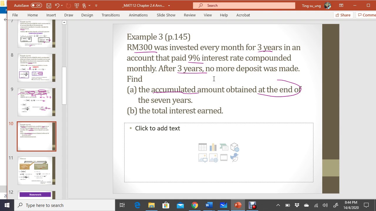 MAT112 annuity exp 2+3