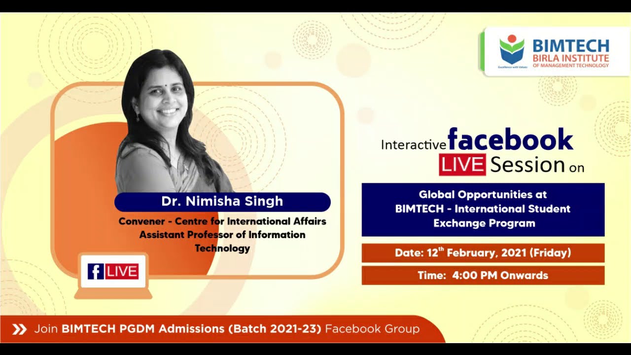 Global Opportunities at BIMTECH - International Student Exchange Program