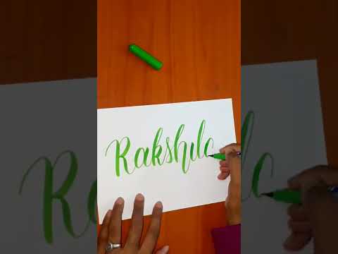Calligraphy Writing of the name #Rakshita on request in last video with Doms Brush Pens! #Viral