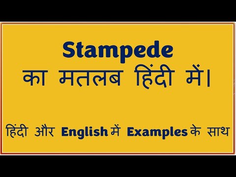 Stampede ka matlab Hindi me | Stampede meaning in Hindi | Meaning, Examples, and Hindi Translation |