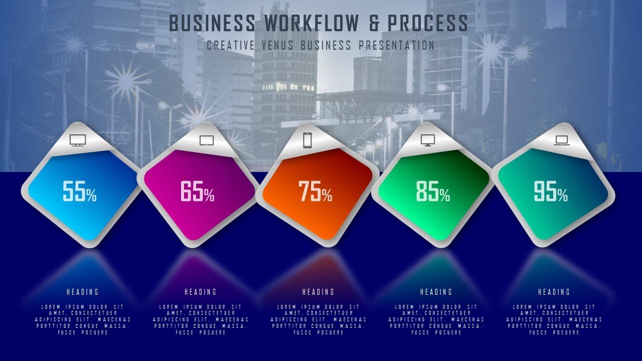 How To Design Beautiful WorkFlow Business Process Infographic in Microsoft Office365 PowerPoint PPT