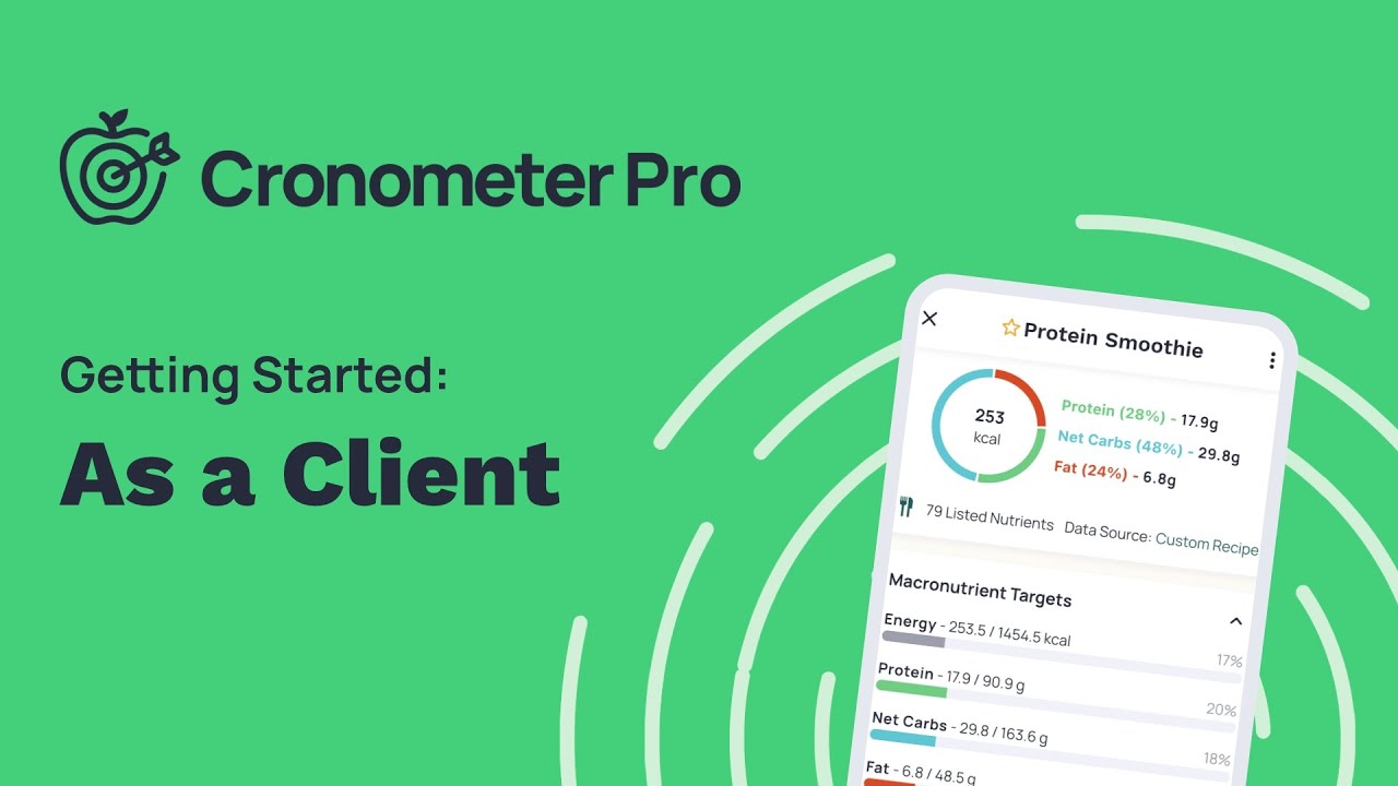 Cronometer Pro Getting Started As A Client