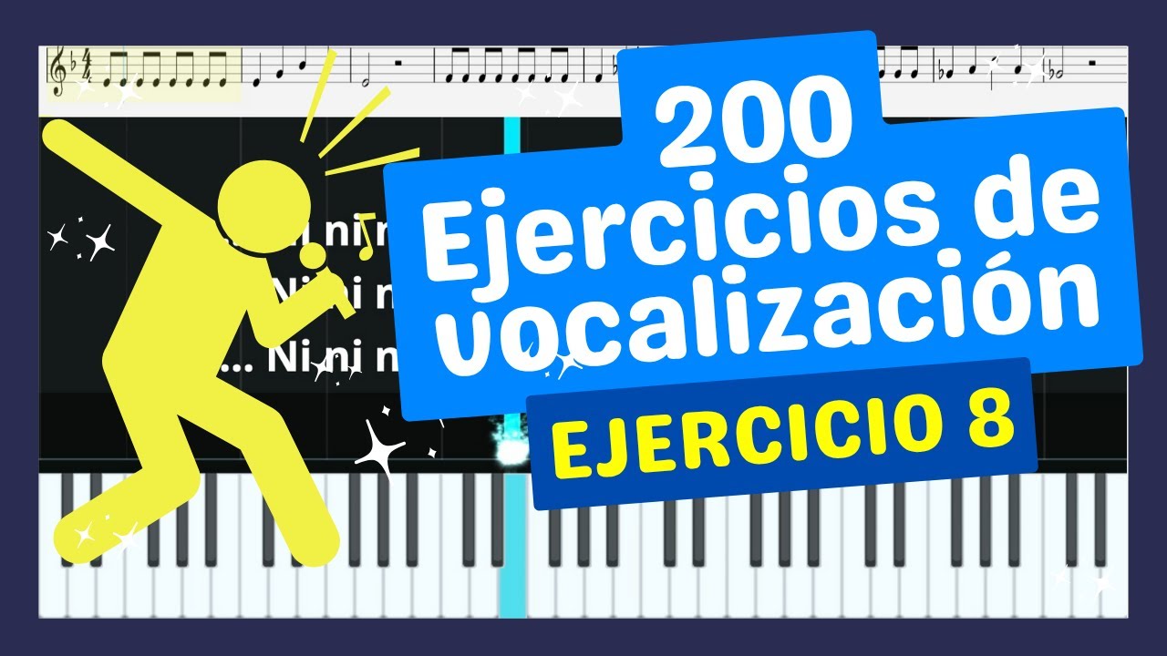 🎵 200 EJERCICIOS DE VOCALIZACIÓN | Ejercicio 8 | Descargar PDF 🎤