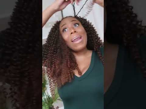 Rastafri Rain Curl Crochet Hair Install #shorts