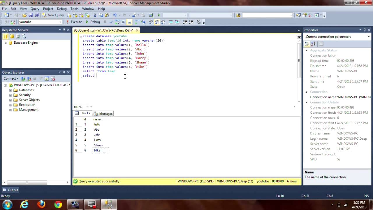 SQL 2014 Basics Tutorial - Creating Database & Tables