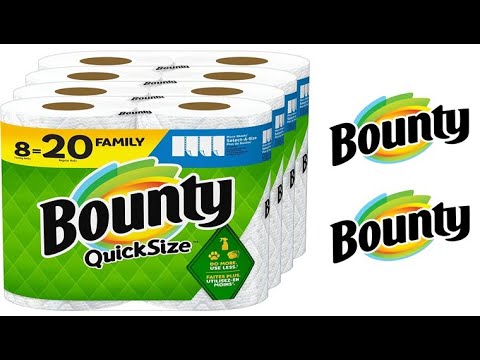 Bounty Quick Size Paper Towels, White, 8 Family Rolls = 20 Regular Rolls #bounty #papertowels