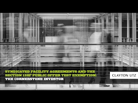 The cornerstone investor