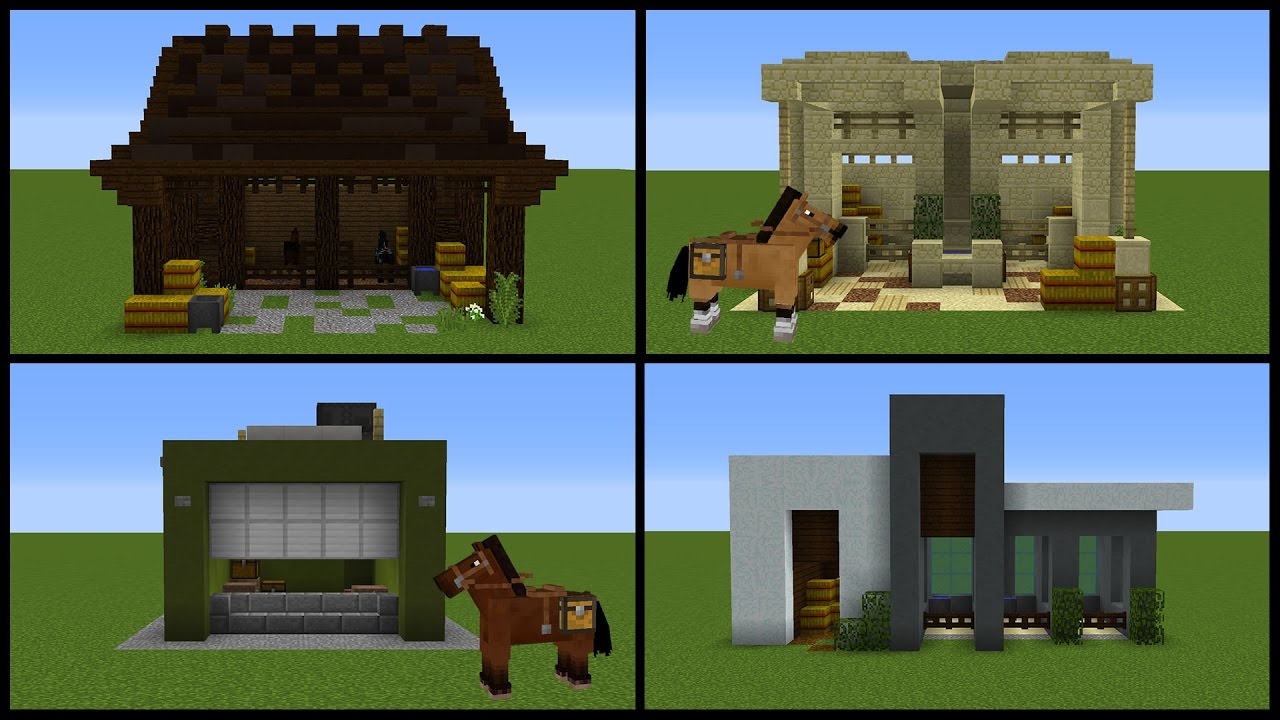 Minecraft: 8 Horse Stable Designs!