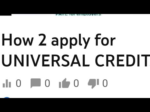 How to apply for UNIVERSAL CREDIT