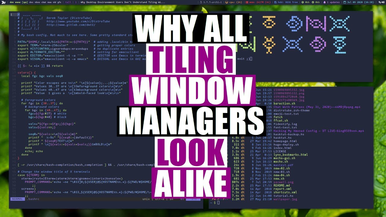Why Desktop Environment Users Don't Understand Tiling Window Managers