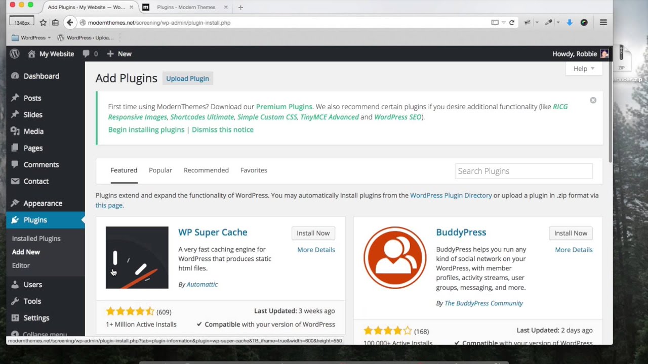 Getting Started with ModernThemes Plugins