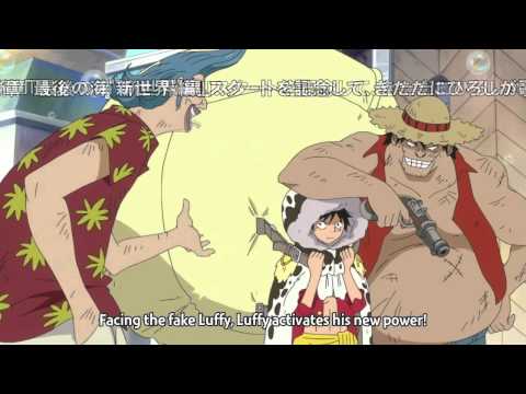 One Piece Ep 518 An Explosive Situation Luffy vs Fake Luffy on Toonami ...