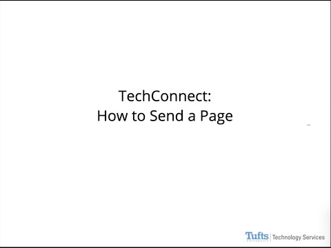 TechConnect: How and When to Send a Page