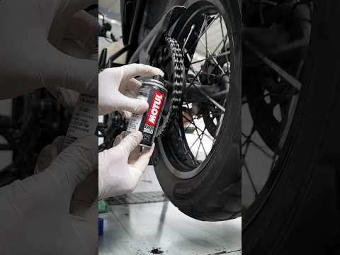 Motorcycle Chain Clean & Care is best done with MOTUL #Motul #MotulCare #bigbear @MotulIndia