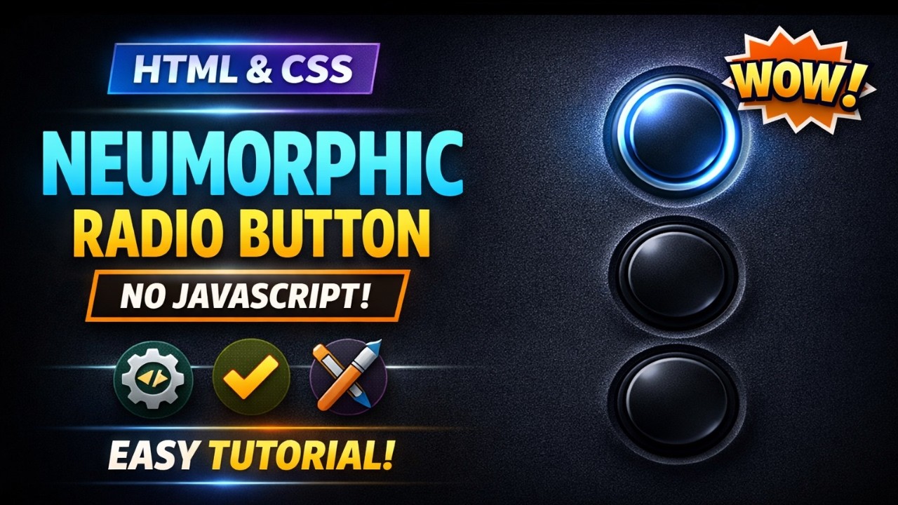 Amazing Neumorphism Radio Button with HTML & CSS | Coding Cloud
