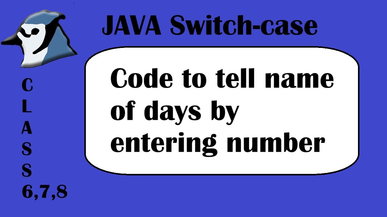 Switch Case in Java | Simple School-Level Program Using BlueJ