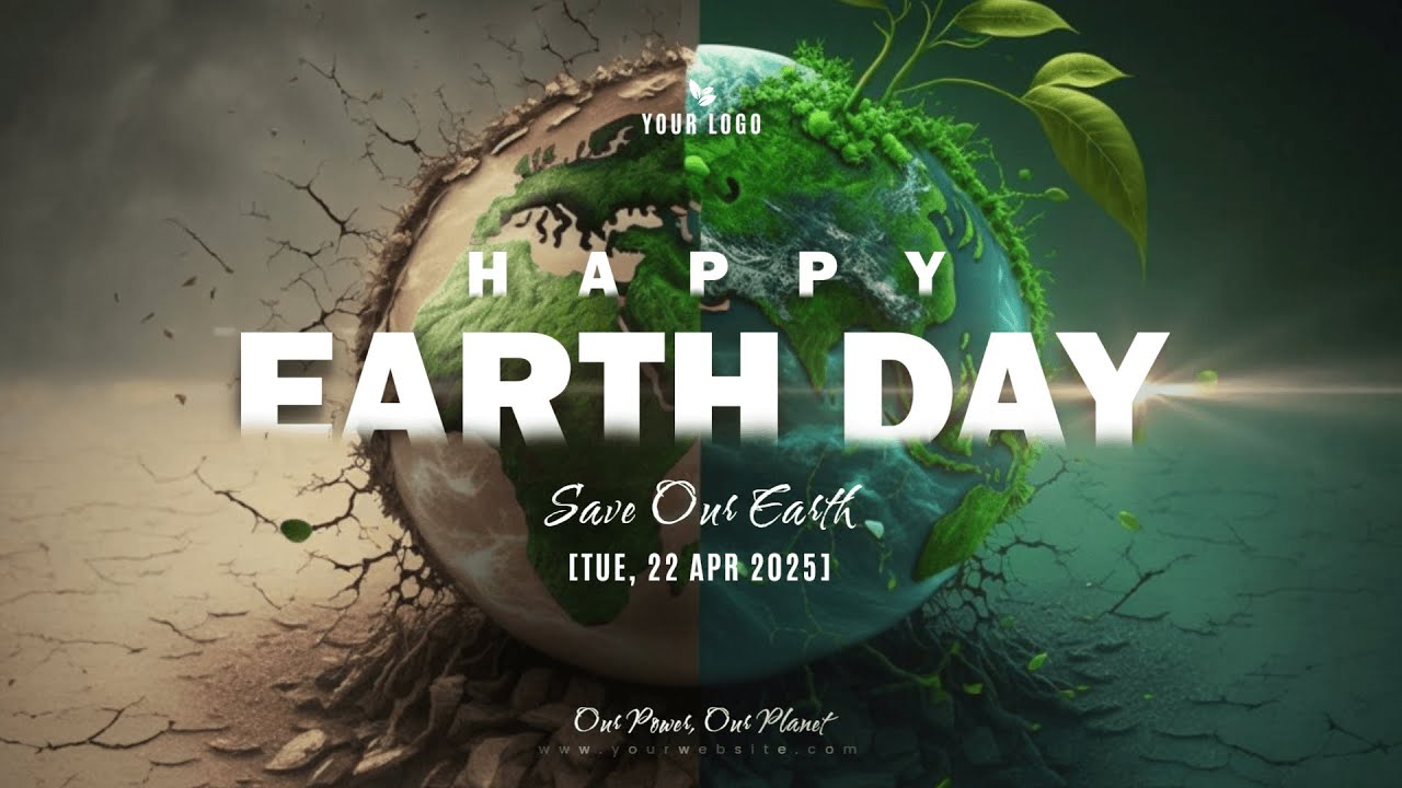 Free Happy Earth Day 2025 Green Planet Environment Movie Trailer Video Template - FlexClip