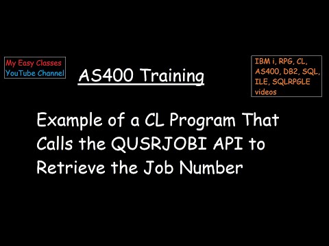 Example of a CL Program That Calls the QUSRJOBI API to Retrieve the Job Number