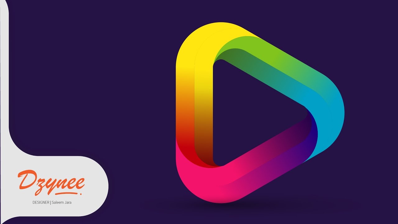 Illustrator Tutorials | Colorful Play Icon