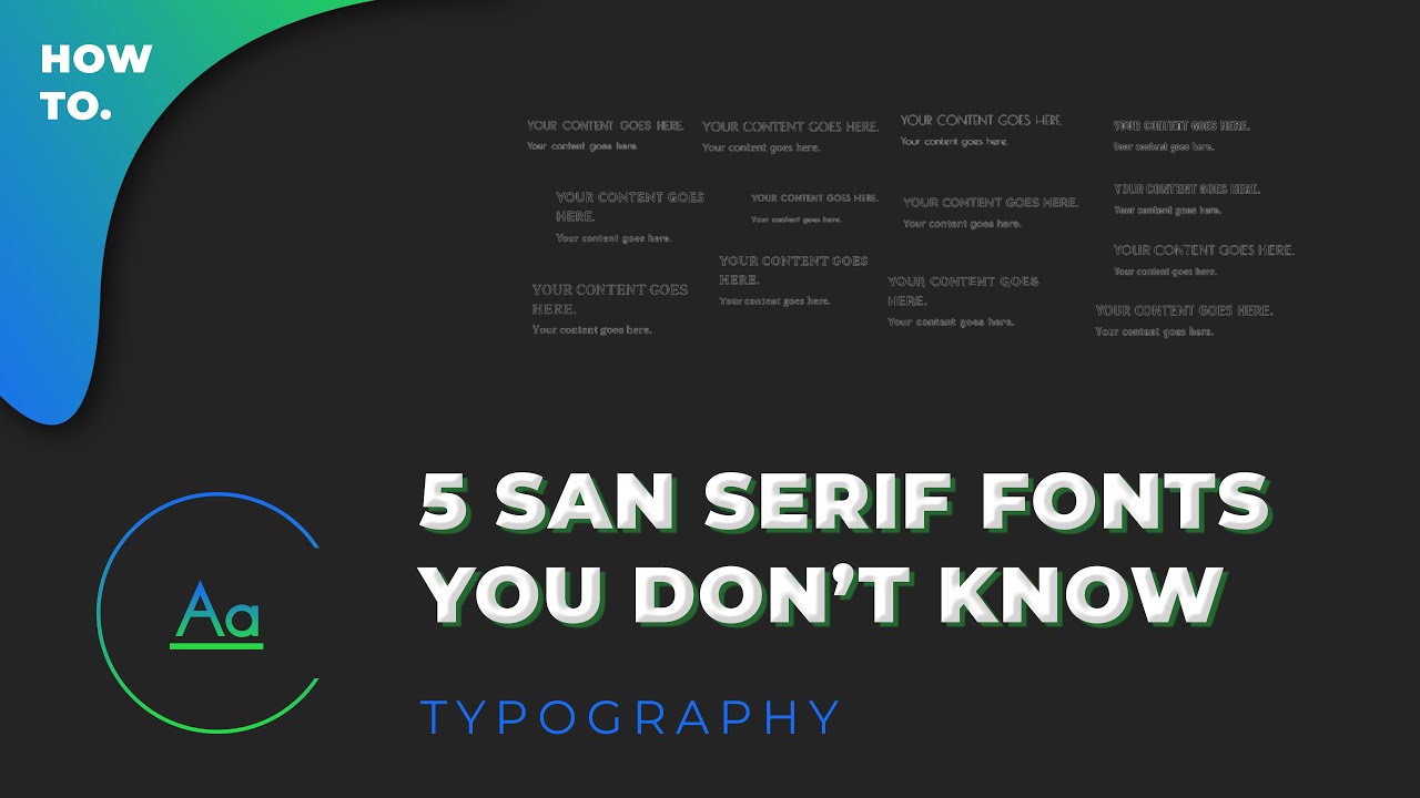 5 ELEGANT San Serif Fonts You Don't Know