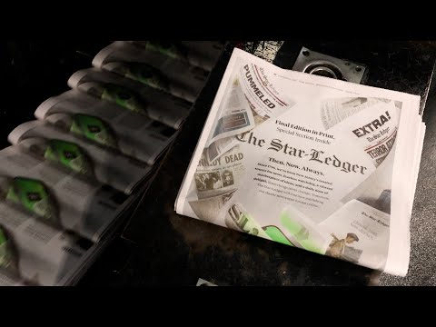 The Star-Ledger newspaper publishes its final print edition (WITH MUSIC)