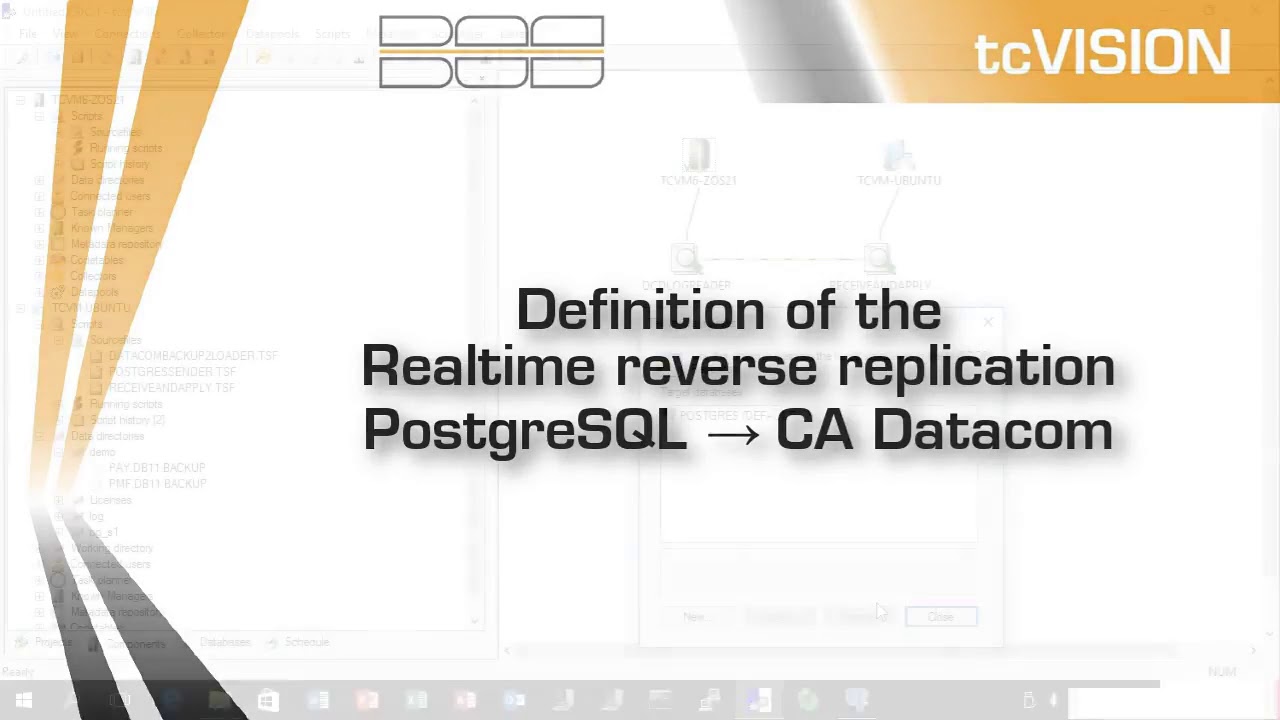 Data Synchronization tcVision Bidirectional Synchronization CA Datacom   PostgreSQL