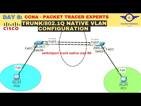 CCNA DAY 6: Configuring 802.1Q Native VLANs, Trunk Native VLANs Using Packet Tracer |CCNA 200 - 301