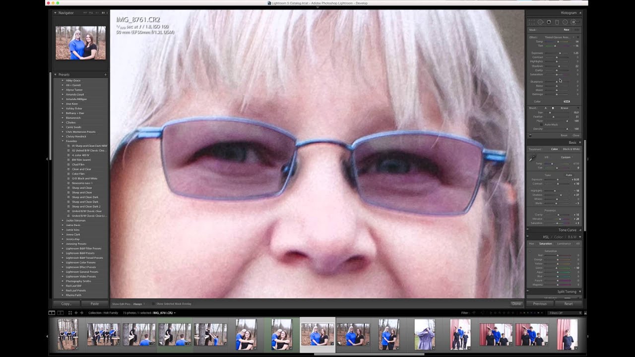 How to Remove Tinted Glasses in Light Room