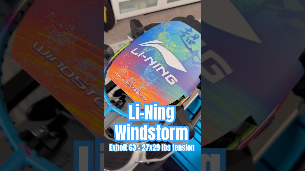 Prepping my racket - Li-Ning Windstorm 72s  #badminton #racket #howto #asmr #sports #fun #yonex