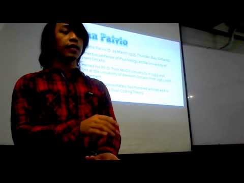 Allan Paivio's Dual Coding Theory (Report by Dexter Maneclang)