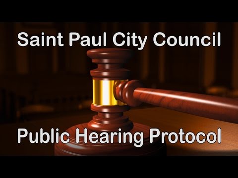 Saint Paul City Council Public Hearing Protocol