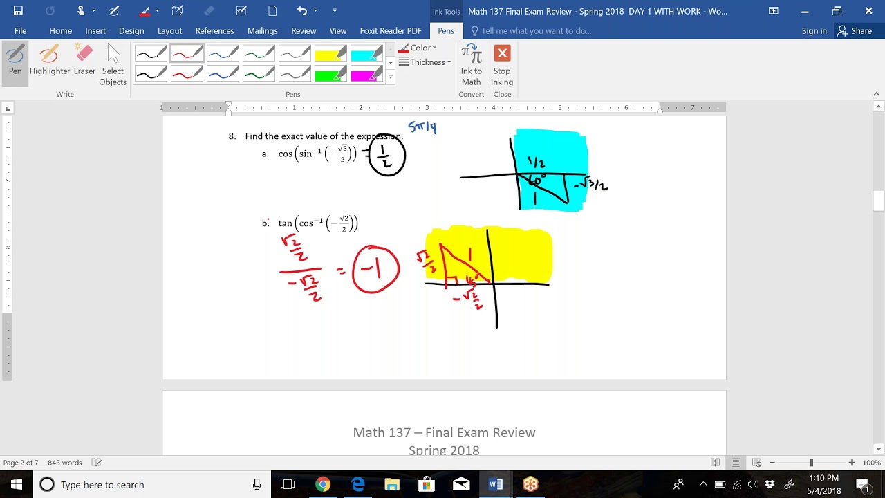 Math 137 Final Review Day 1 Problems