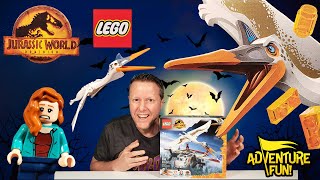 Jurassic World Dominion Dinosaur Lego Quetzalcoatlus Plane Ambush AdventureFun Toy Review!