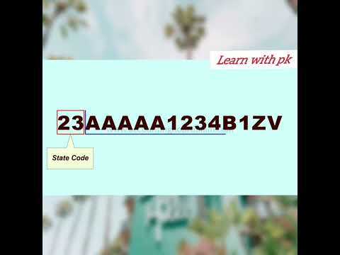 Format of GST Number #what is the format of GST Number .