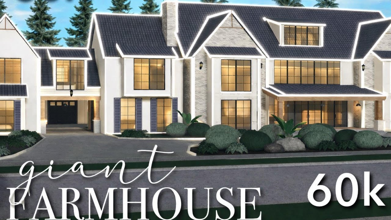 60k Giant Farmhouse Mansion Bloxburg Speedbuild