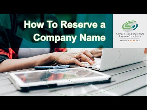How to Reserve a Company Name