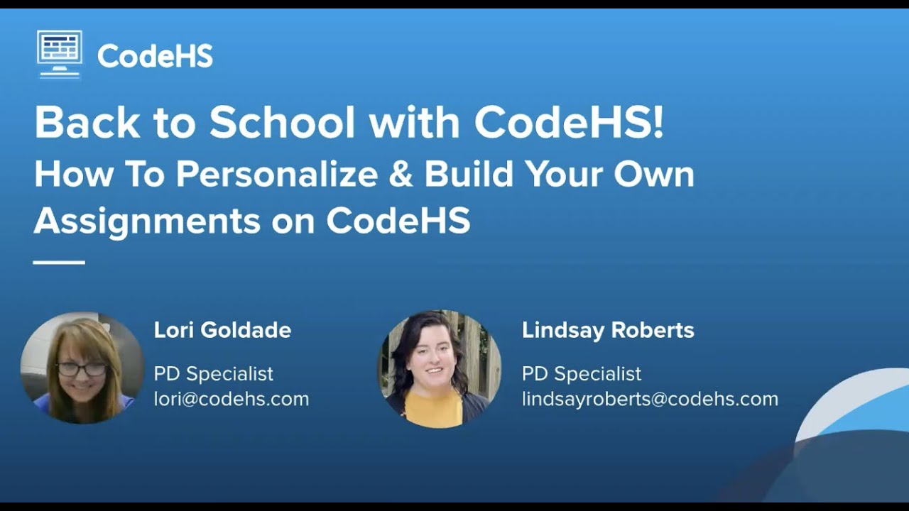How to Personalize and Build Your Own CodeHS Assignments