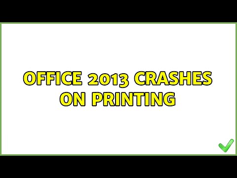 Office 2013 crashes on printing