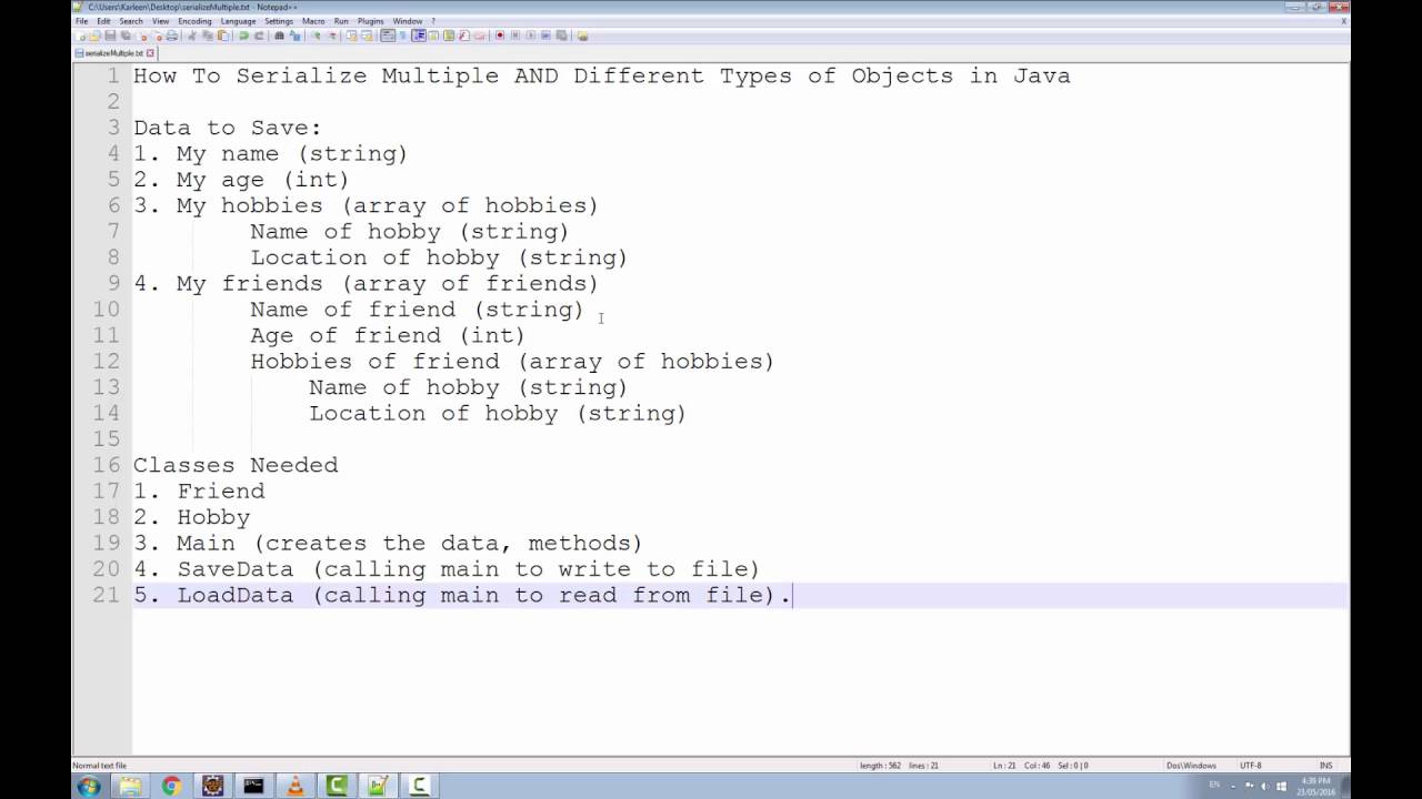 How to Serialize Multiple and DIFFERENT Types of Objects in Java